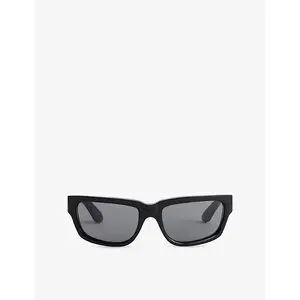 RETROSUPERFUTURE Thelonius Rectangular-frame Acetate Sunglasses - Black