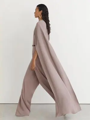 REISS Carrie One-shoulder Drape Wide-leg Jumpsuit