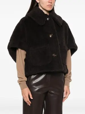Max Mara Wool Cape - Brown