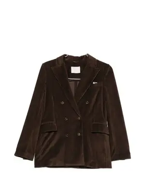 CIRCOLO 1901 Cotton Double-breasted Jacket - Brown