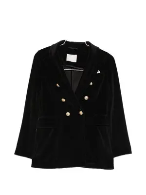 CIRCOLO 1901 Cotton Double-breasted Jacket - Black