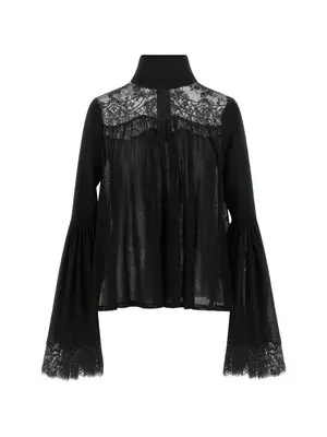 Zimmermann Valiant Lace Blouse - Black