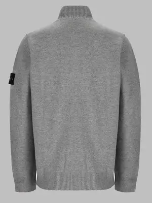 Stone Island Maglia Con Bottoni E Patch Logo
