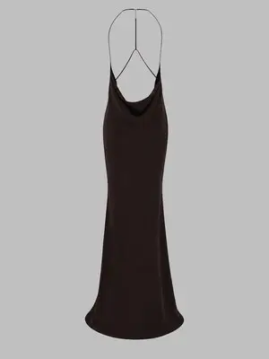 TOM FORD Silk Satin Long Dress - Brown