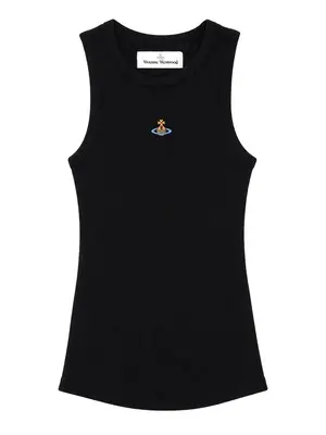 VIVIENNE WESTWOOD Tank Top Con Logo - Black