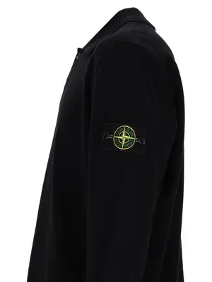 Stone Island Polo In Maglia Con Patch Logo