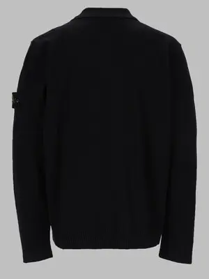 Stone Island Polo In Maglia Con Patch Logo
