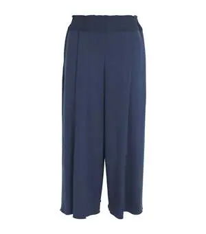 Issey Miyake Cropped Campagne Wide-leg Trousers
