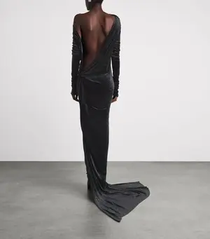 Rick Owens Velvet Shailee Gown - Black