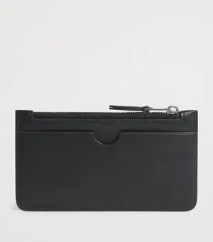 AMI Paris Leather Zipped Card Holder