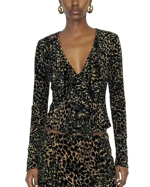 Ronny Kobo Marian Ruffled Blouse