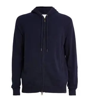 Derek Rose Derek Rose Cashmere Hoodie Navy