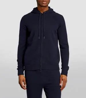 Derek Rose Cashmere Hoodie - Navy