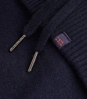 Derek Rose Cashmere Hoodie - Navy