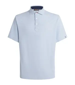 Kjus Printed Golfer Polo Shirt - Blue