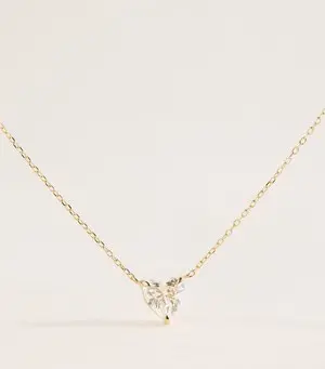 PERSEE Gold And Heart Diamond Necklace