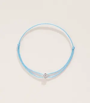 PERSEE Gold And Diamond Danaé Cord Bracelet - Yellow