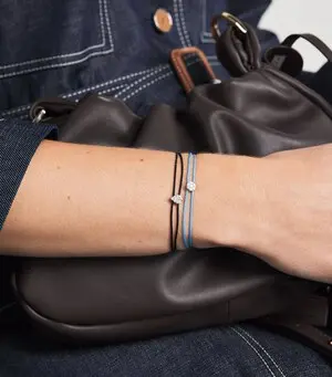 PERSEE Gold And Diamond Danaé Cord Bracelet
