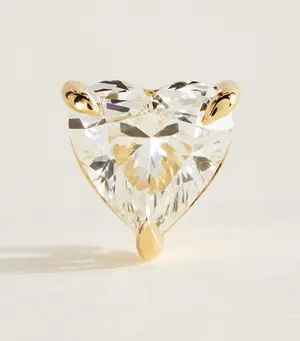 PERSEE Gold And Heart Diamond Single Stud Earring