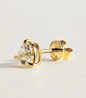 PERSEE Gold And Heart Diamond Single Stud Earring