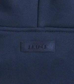 SKIMS Fleece Lounge Relaxed Zip-up Hoodie - Navy