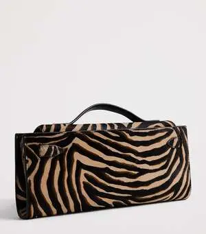 Veronica Beard Calf Hair Dash Top-handle Bag - Brown