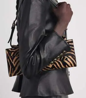 Veronica Beard Calf Hair Dash Top-handle Bag - Brown