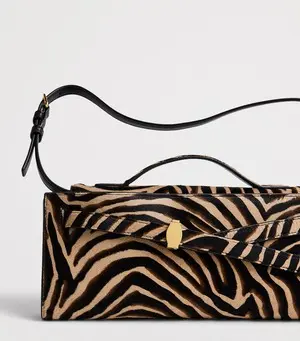 Veronica Beard Calf Hair Dash Top-handle Bag - Brown