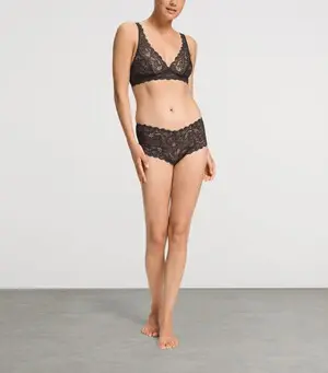 Hanro Lace Moments Maxi Briefs - Brown