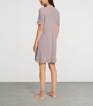 Hanro Cotton Pilar Nightdress - Purple