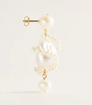 Completedworks Plated Freshwater Pearl Drop Earrings