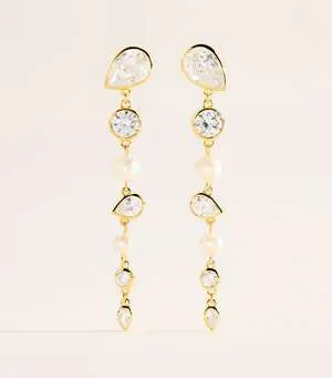 Completedworks Crystal The Light Of The Past Drop Earrings - Gold