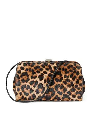 LOEFFLER RANDALL Zella Small Leopard Print Calf Hair Clutch - Brleo