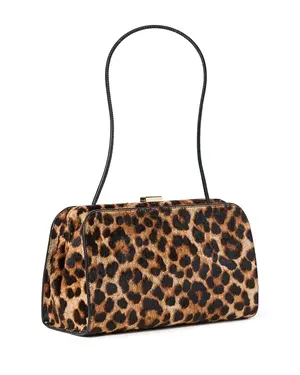 LOEFFLER RANDALL Zella Small Leopard Print Calf Hair Clutch