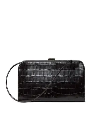 LOEFFLER RANDALL Zella Small Embossed Leather Clutch