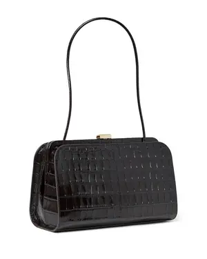 LOEFFLER RANDALL Zella Small Embossed Leather Clutch