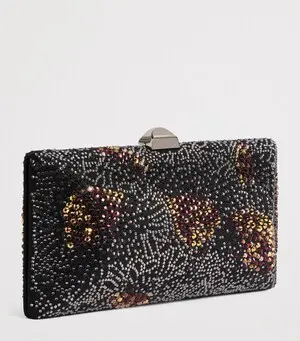 Rodo Suede-effect Embellished Clutch Bag
