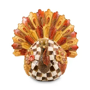 MACKENZIE-CHILDS Harvest Glow Aurora Turkey Figurine