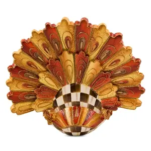 MACKENZIE-CHILDS Harvest Glow Aurora Turkey Figurine