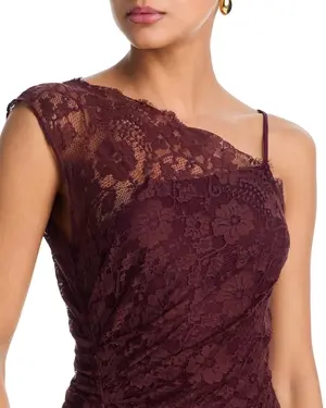 A.L.C. Gia Asymmetric One Shoulder Midi Dress