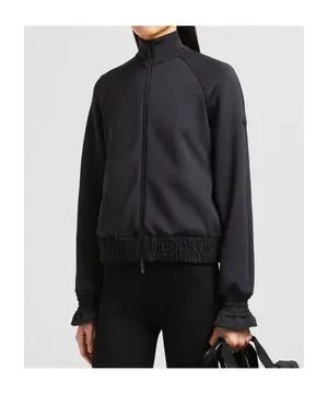 Moncler Logo Patch Zip-up Cardigan