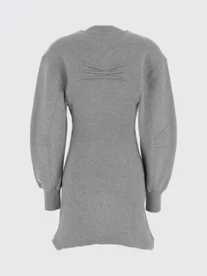 Attico Asymmetrical Mini Sweatshirt Dress In Cotton
