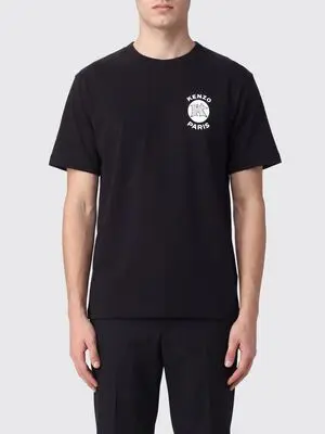 Kenzo Crewneck Cotton T-shirt With Front And Back Contrast Logo