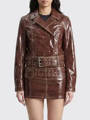 DIESEL® L-egend Sheepskin Biker Jacket With Lapel Collar