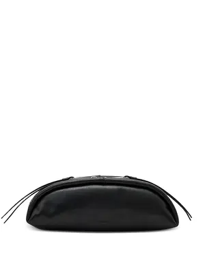 ALLSAINTS Rosalie Small Leather Pouch - Black/silver