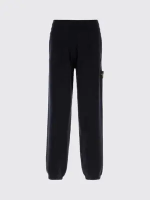 Stone Island Wool Jogging Trousers With Compass Logo And Elasticated Waist