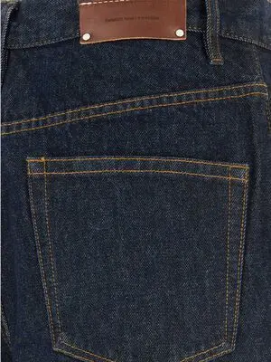 Dries Van Noten Mid-rise Wide-leg Jeans In Cotton Denim - Indigo