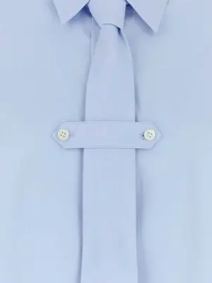 Dries Van Noten Classic Cotton Poplin Shirt - Blue
