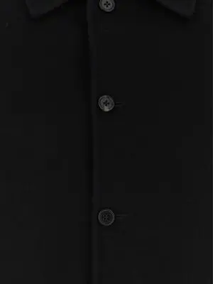 JIL SANDER Virgin Wool And Cashmere Blend Shirt Jacket - Black