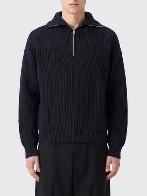 JIL SANDER Relaxed Fit Wool Turtleneck Jumper With Dropped Shoulders - Navy